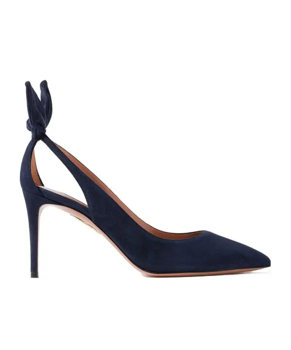 AQUAZZURA 85mm Bow-tie Pumps - Black