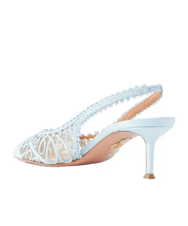 AQUAZZURA Mesh Spliced Lace High Heels