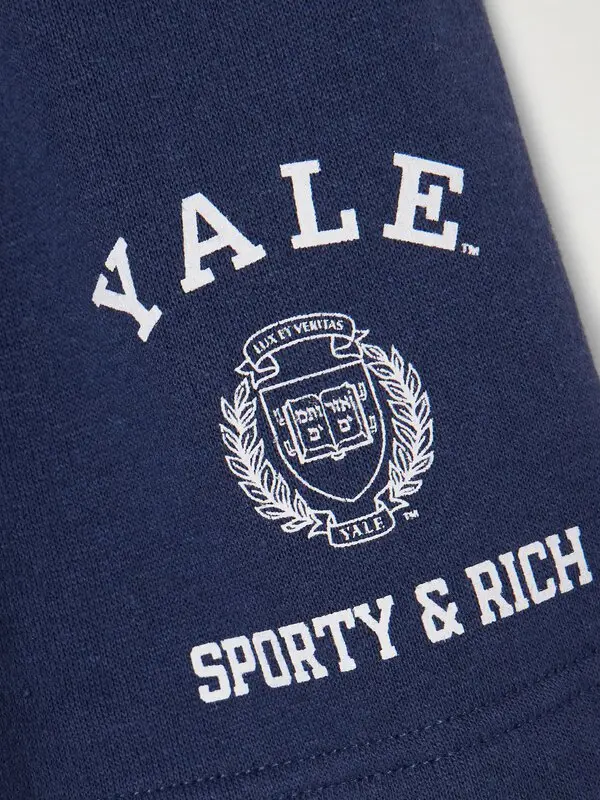 SPORTY  RICH Sporty & Rich Yale Athletic Sweat Shorts