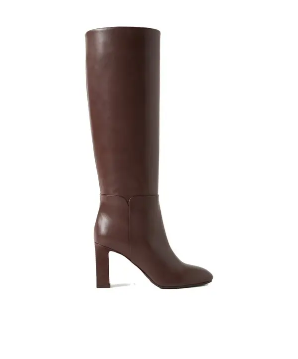 AQUAZZURA Leather Knee-high Boots - Red