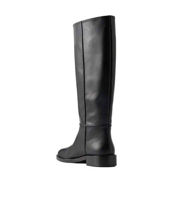 GIANVITO ROSSI Riding Leather Knee-height Boots - Black