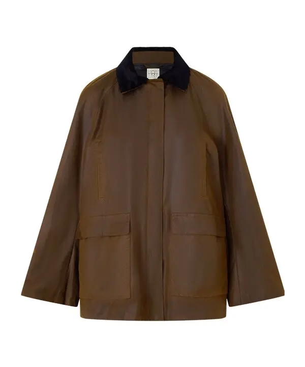 TOTEME Casual Jacket With Invisible Zipper And Front Pockets - Brown