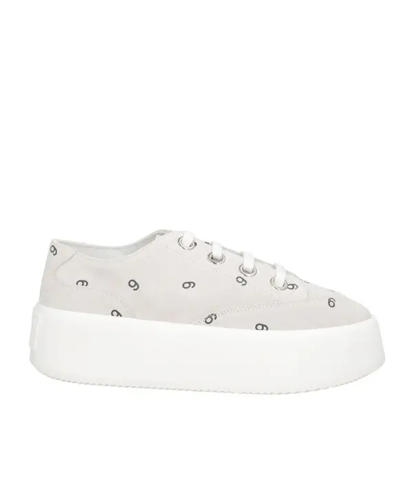 MAISON MARGIELA Suede Patchwork Chunky Sole Sneakers - White