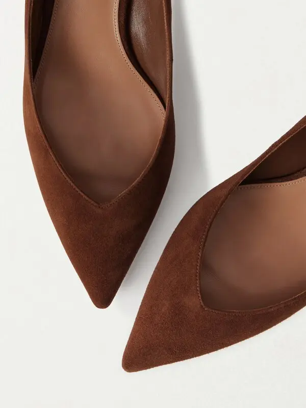 AQUAZZURA Cut-out Suede Pumps