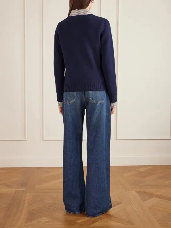 SPORTY  RICH Sporty & Rich Embroidered Crew Neck Sweater
