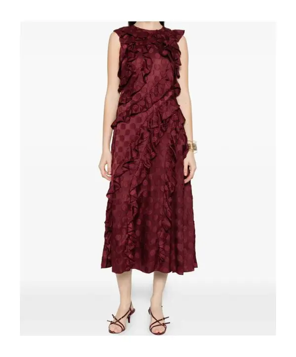 Ulla Johnson Kavita Cascading Ruffled Midi Dress