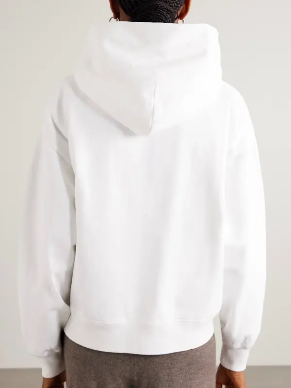 SPORTY  RICH Sporty & Rich Long-sleeved Hooded Sweatshirt With Yankees Logo