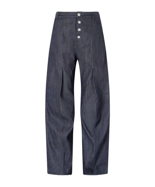 Cecilie Bahnsen High-rise Wide-leg Jeans - Indigo