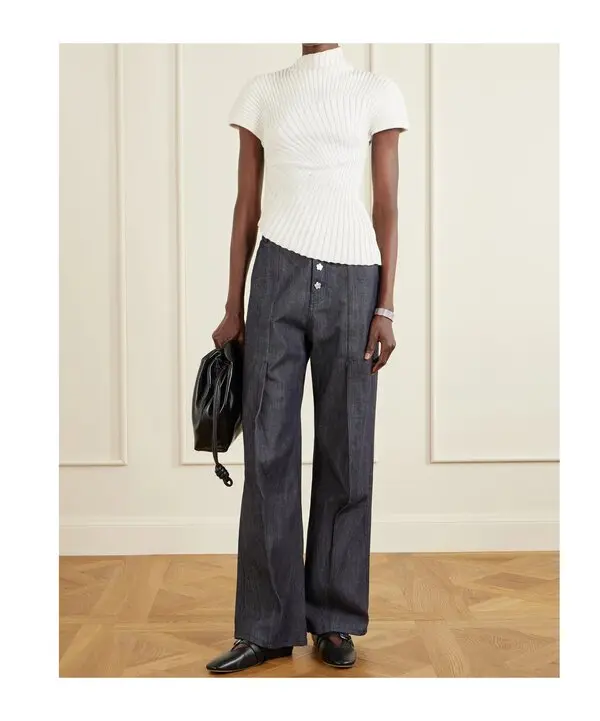 Cecilie Bahnsen High-rise Wide-leg Jeans