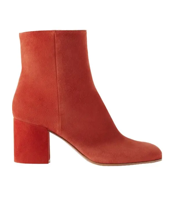 GIANVITO ROSSI Suede Ankle Boots - Orange
