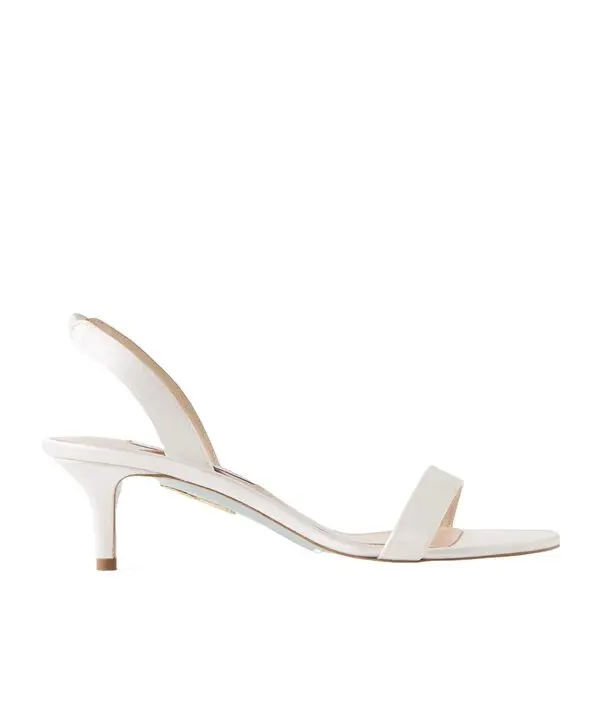 AQUAZZURA So Nude 50 Satin Slingback Sandals - No