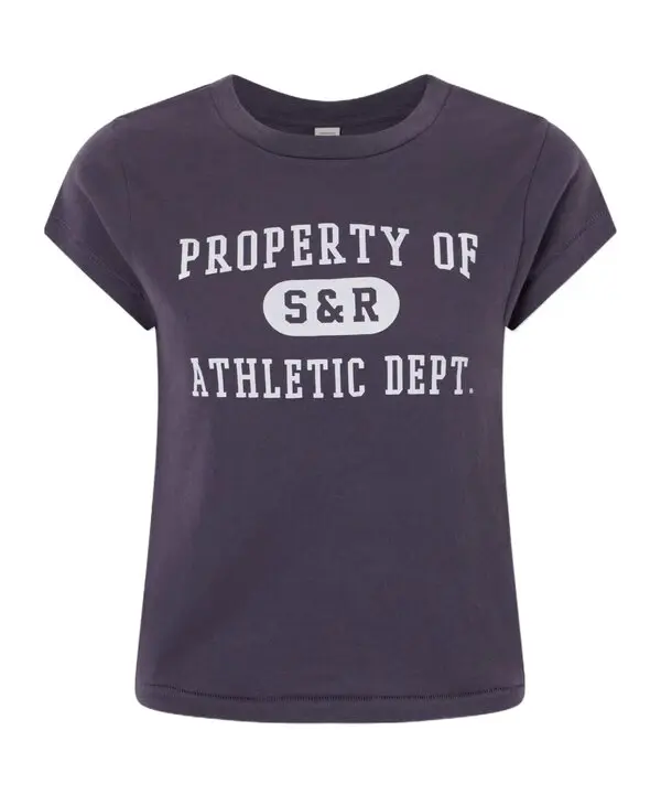 SPORTY  RICH Vintage Cropped T-shirt - Black