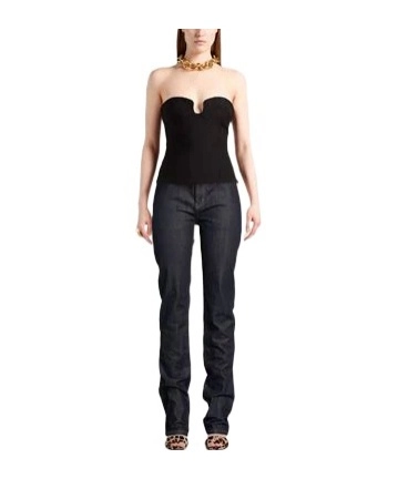 Saint Laurent Dark Wash Straight-leg Jeans