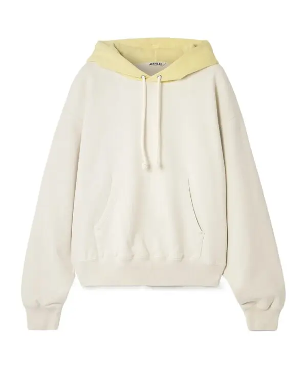Auralee Cropped Hoodie - White