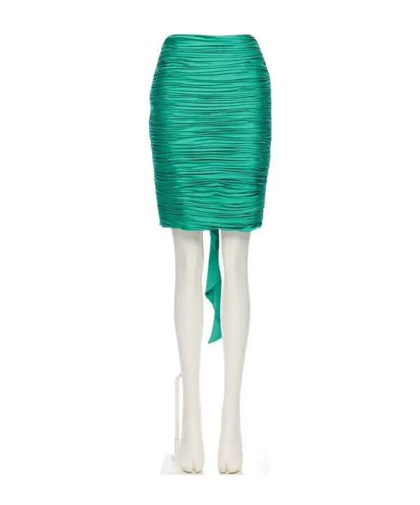 Valentino Garavani Ruched Draped Mini Skirt