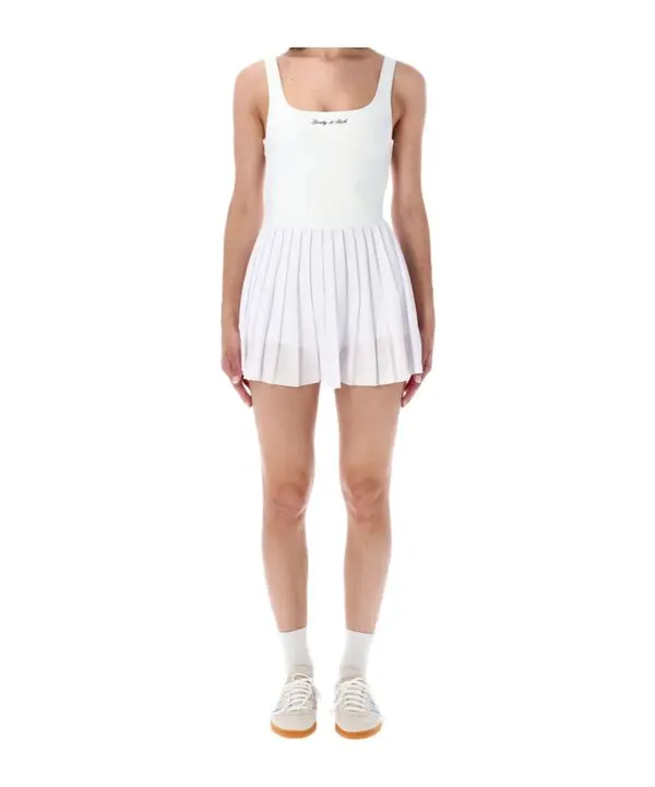 SPORTY  RICH Sporty & Rich Pleated Tennis Mini Dress