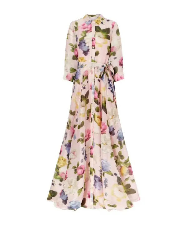 Carolina Herrera Floral Print Dress - Pink