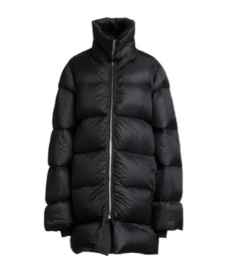 Rick Owens Long Down Jacket - Black