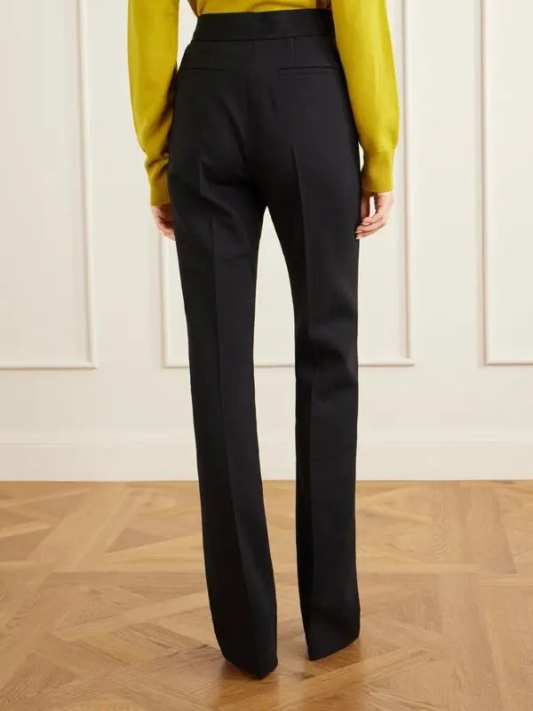 Valentino Garavani Wool Crepe Straight Leg Pants