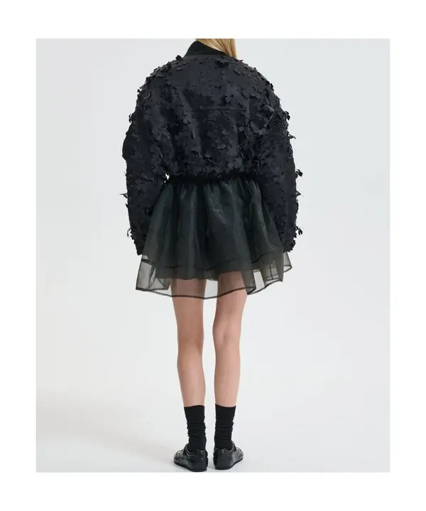Cecilie Bahnsen Alpha Cb Ma-1 Floral-appliqué Bomber Jacket