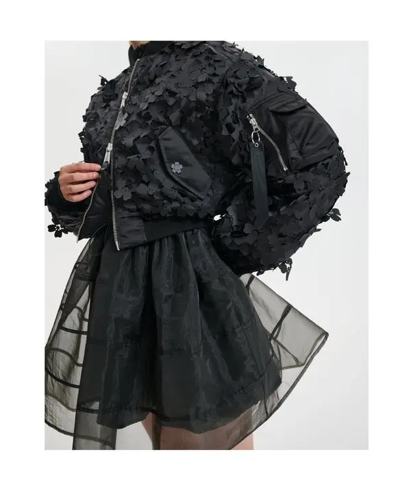 Cecilie Bahnsen Alpha Cb Ma-1 Floral-appliqué Bomber Jacket