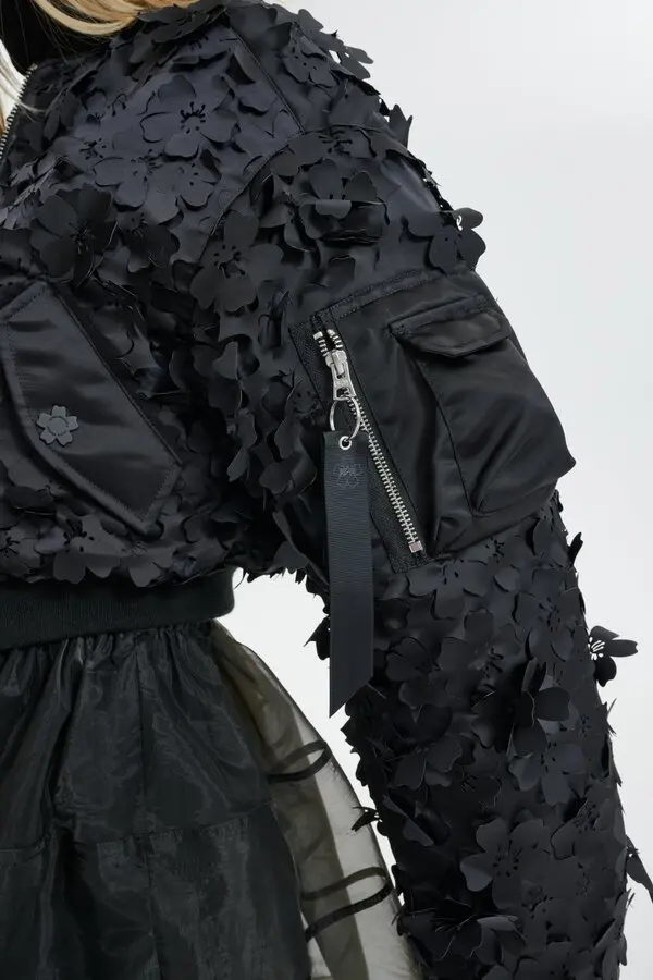 Cecilie Bahnsen Alpha Cb Ma-1 Floral-appliqué Bomber Jacket
