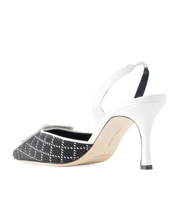 Manolo Blahnik Maysale Slingback High Heels With Buckle Detail