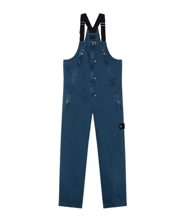 Stone Island Loose-fit Overalls With Pockets - Indigo