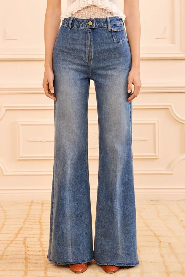 Ulla Johnson High-waisted Wide-leg Flare Jeans