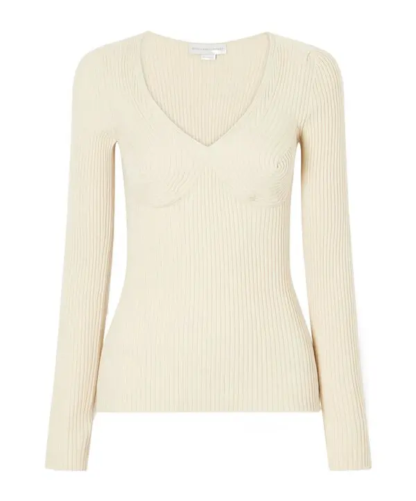 Stella McCartney Ribbed Cotton-blend Sweater