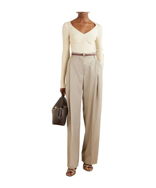 Stella McCartney Ribbed Cotton-blend Sweater