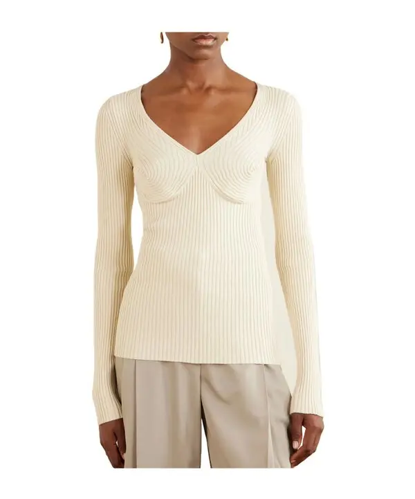 Stella McCartney Ribbed Cotton-blend Sweater
