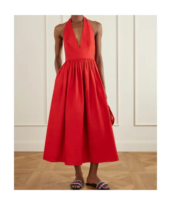 Staud Grazia Pleated Dress
