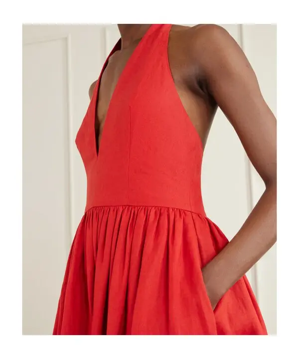 Staud Grazia Pleated Dress