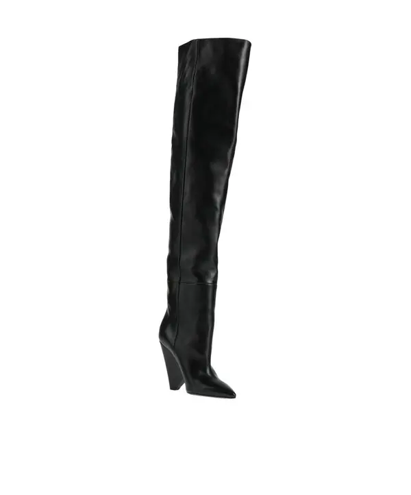 Saint Laurent Over The Knee Pointed Toe High Heel Boots