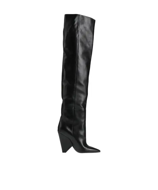 Saint Laurent Over The Knee Pointed Toe High Heel Boots