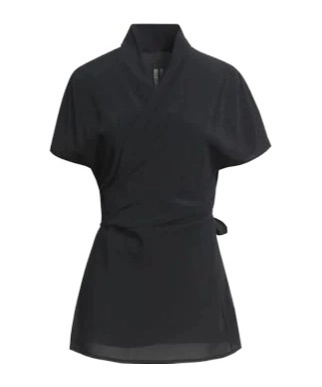 Rick Owens Solid Color Wrap Top - Black
