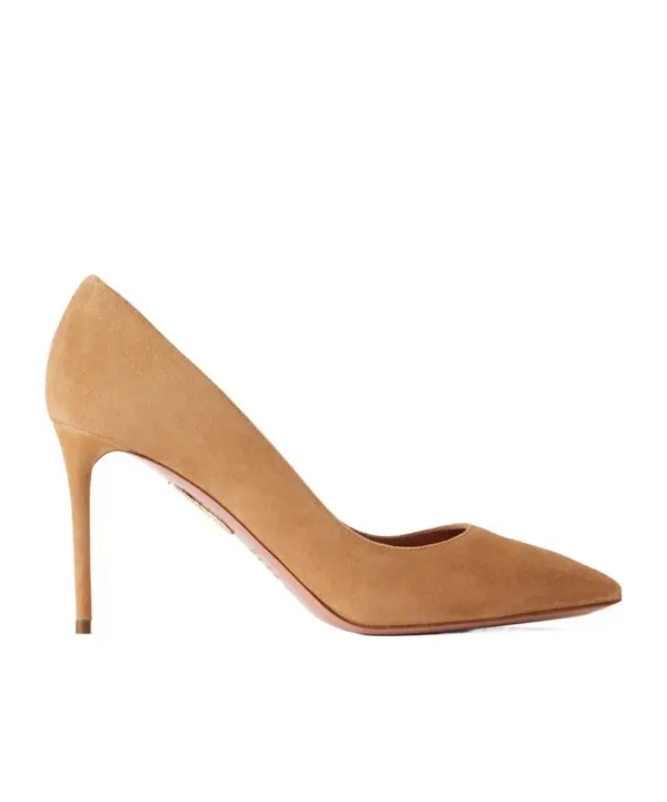 AQUAZZURA Suede High Heels - Nude