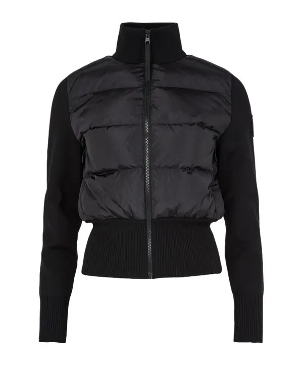 Canada Goose Hybride Large Quilted Knit Jacket - Black
