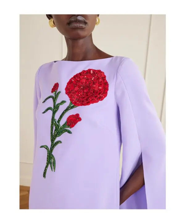 Carolina Herrera Embellished Jersey Gown