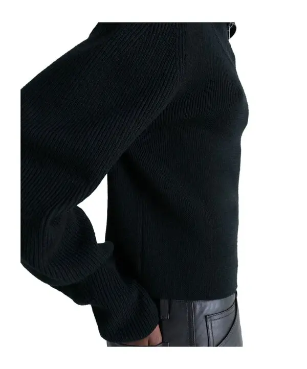 LEMAIRE Ribbed Zip-up Turtleneck Sweater
