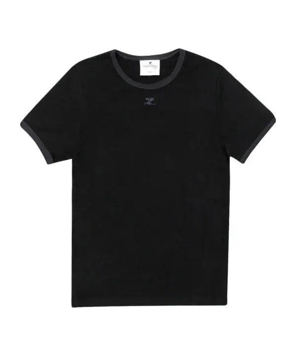 COURREGES Short-sleeved Crewneck T-shirt With Logo