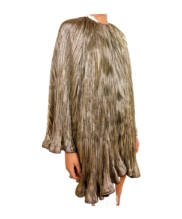 Ulla Johnson Gold Satin Bell Sleeve Dress - Lmn