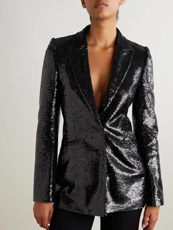 Carolina Herrera Sequined Tulle Blazer