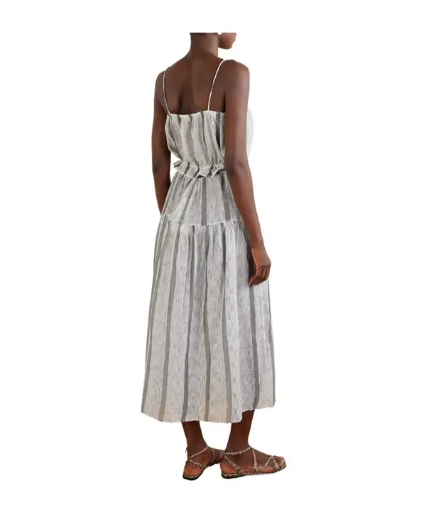 Ulla Johnson Cara Bead-embellished Striped Cotton Cover-up
