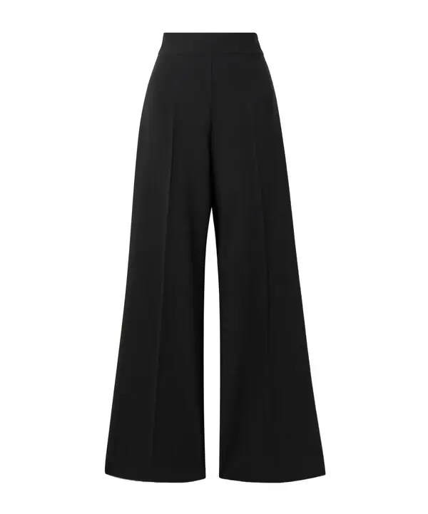 Carolina Herrera Diane Wool Blend Wide-leg Pants - Black