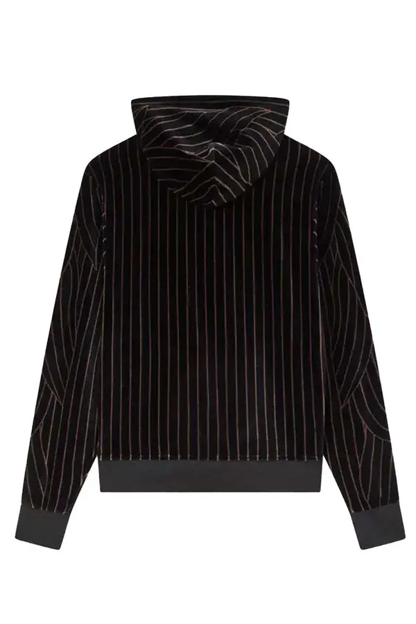 Kenzo Velvet Striped Zip-up Hoodie