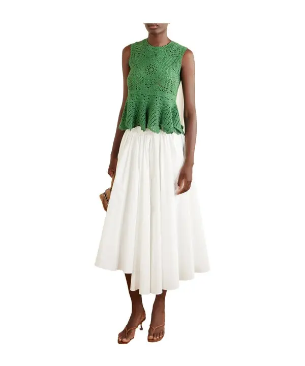 Ulla Johnson Crochet-knit Cotton Top