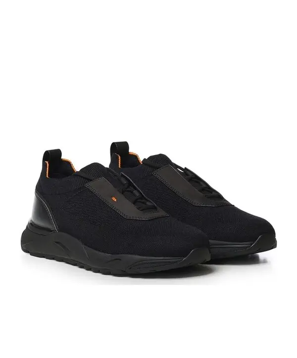 Santoni Mesh Panel Slip-on Sneakers