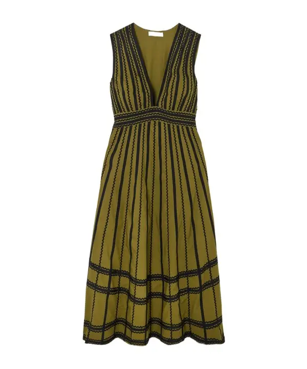 Ulla Johnson V-neck Dress - Green
